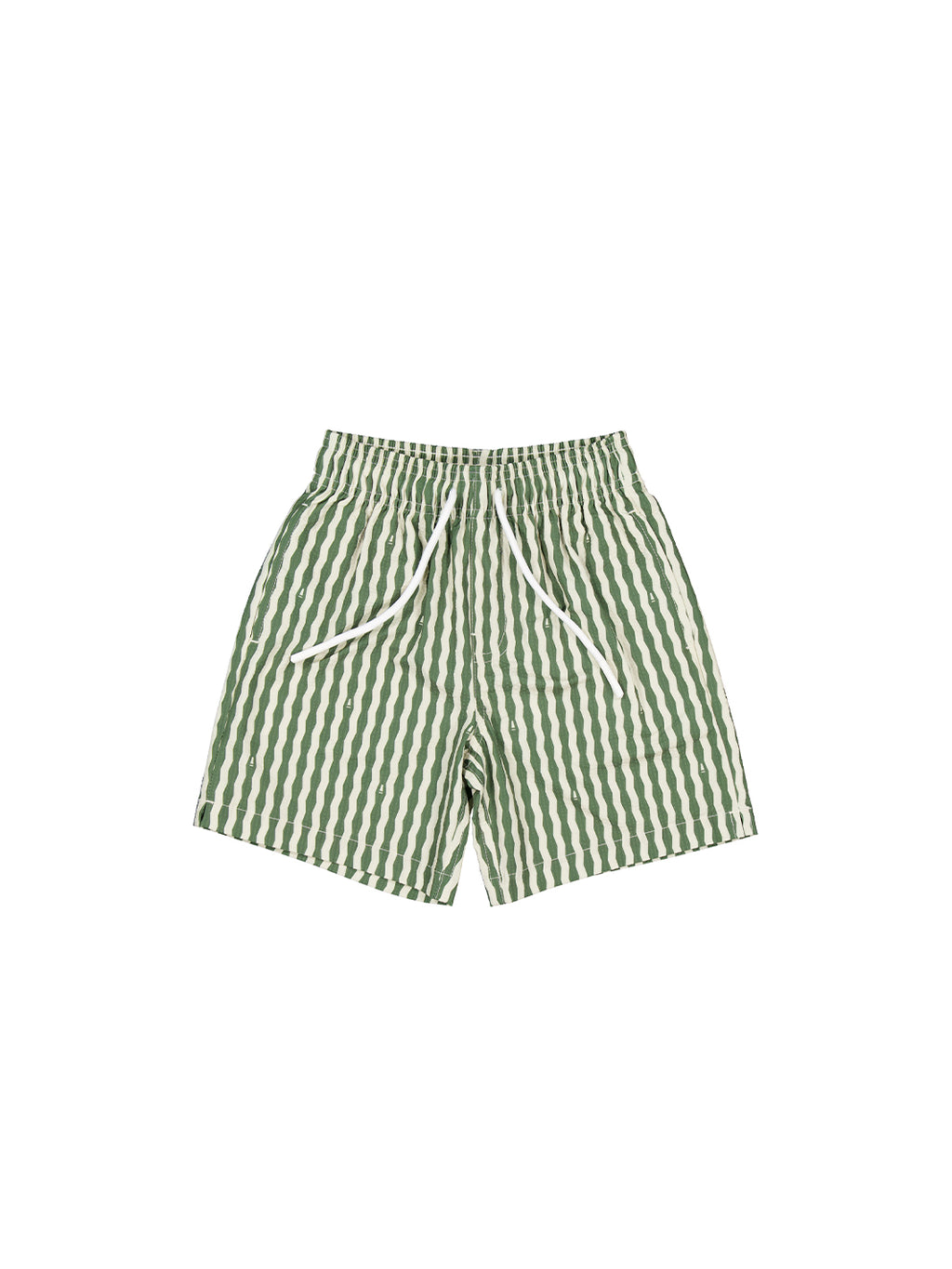 Kids Swim Short - A-Stripe Olive – Asuwere